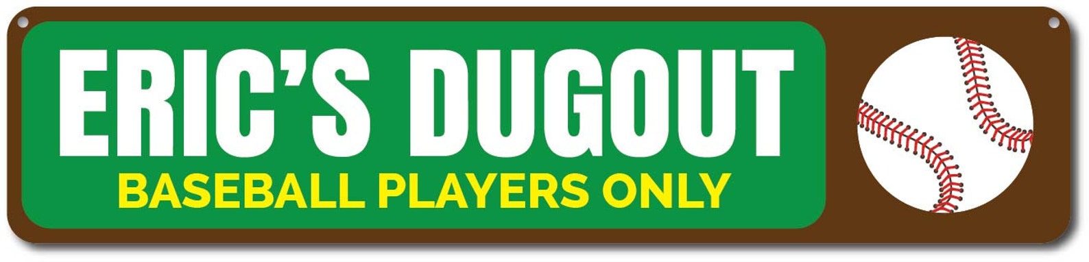 Baseball Dugout Sign Personalized Kid Name Baseball Players | Etsy