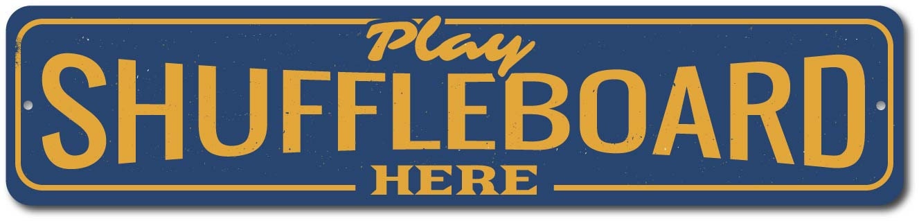Play Shuffleboard Here Sign, Custom Tournament Game Winner Gift ...