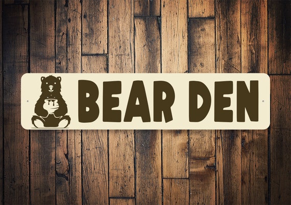 Bear Den Sign Cute Bear Den Sign Bear Wall Sign Bear Den | Etsy