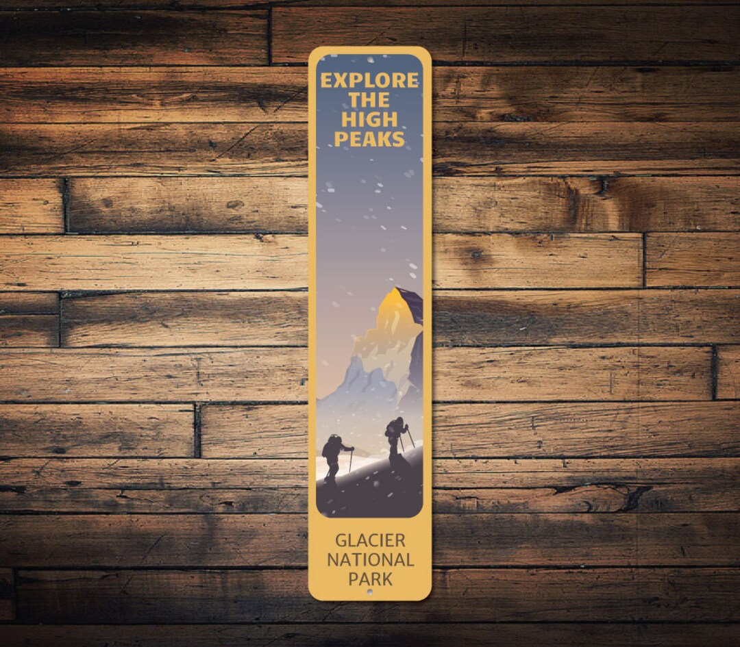 Explore Sign, High Peaks Vertical Sign, Personalized Hike National Park ...