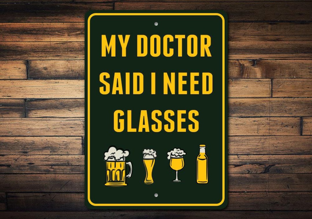 Funny Beer Sign - Perfect for Home Bar or Man Cave Decor, Unique ...