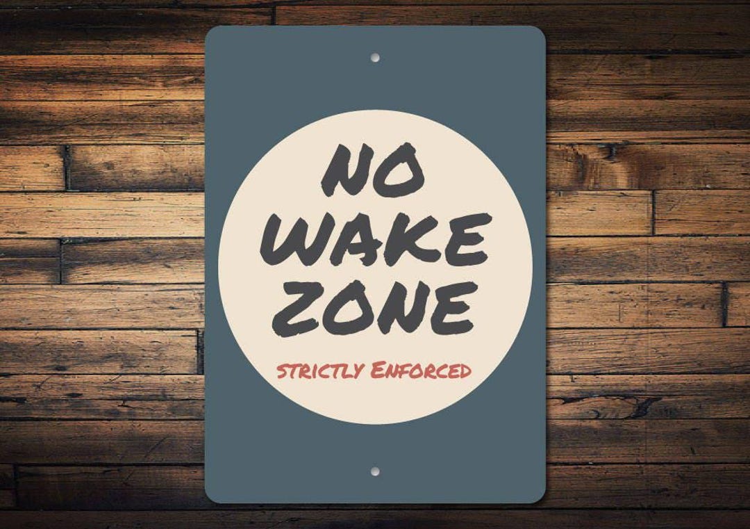No Wake Zone Sign, Lake Rules Sign, Lake Zone Sign, Lake Caution Sign ...