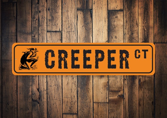 Creeper Ct Sign Creeper Sign Creepy Decor Creepy Decor for | Etsy