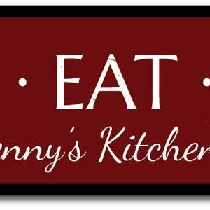 Gather Eat Laugh Sign, Kitchen Decor, Personalized Kitchen Sign, Custom ...