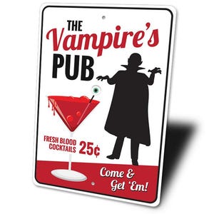 The Vampire Pub, Vampire Pub Sign, Vampire Scary Decor, Halloween Sign ...