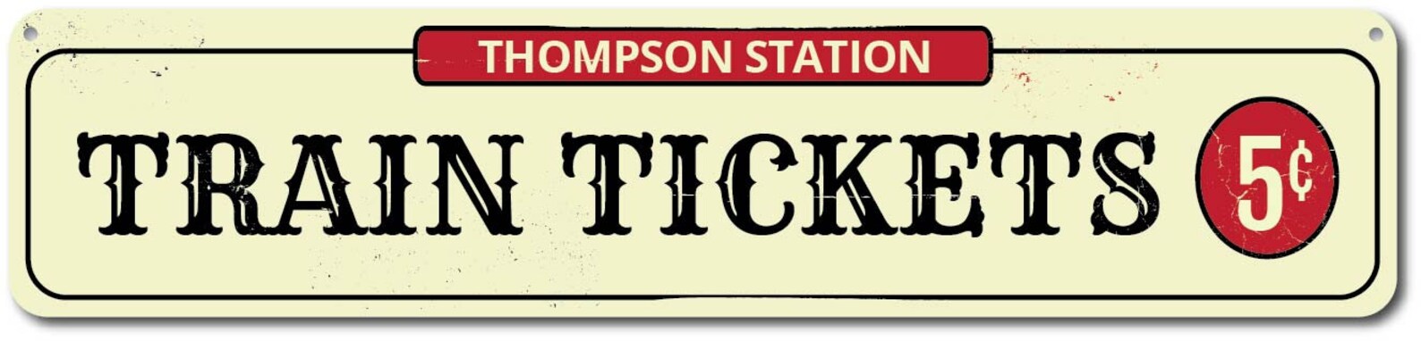 Train Tickets Sign, Personalized Station 5 Cents Sign, Custom Family ...