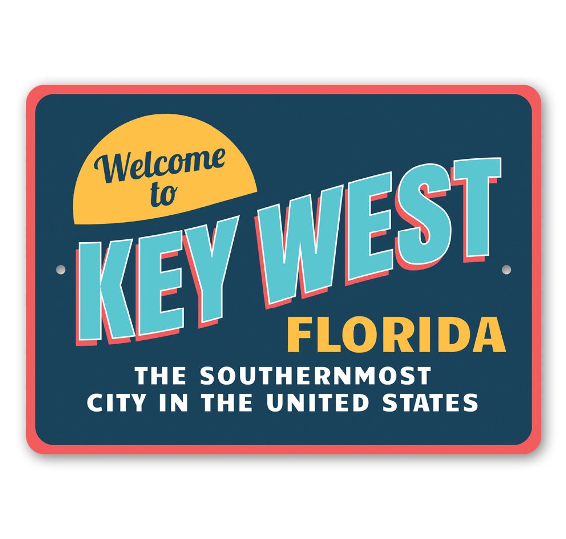 Key West Florida Sign Key West Beaches Southernmost Point | Etsy