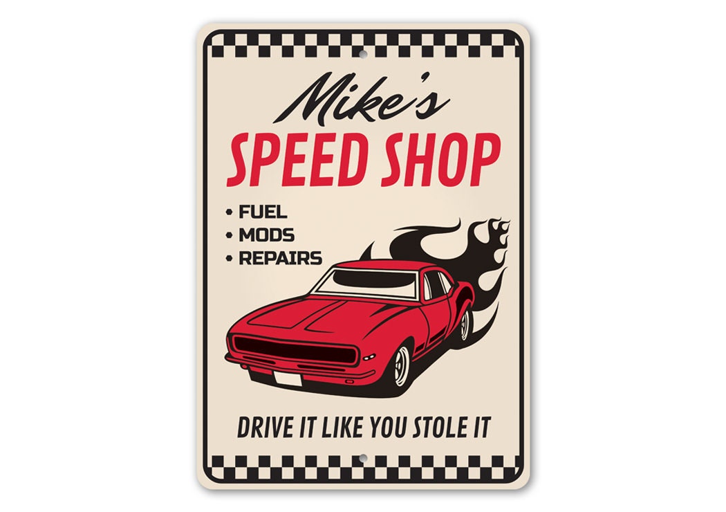 Speed Shop Sign Hot Rod Shops Hot Rod Decor Grandpas Hot - Etsy