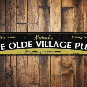 Ye Olde Village Pub Sign Village Pub Decor Pub Gift for Bar - Etsy