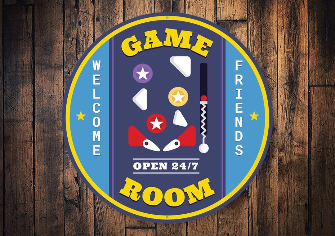 Game Room Welcome Sign, Arcade Room Decor, Gamer Room Sign, Game Lovers ...