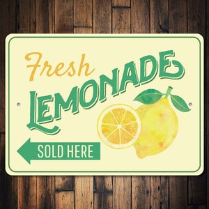 Fresh Lemonade Sign, Lemon Decor, Lemonade Decor, Lemon Lover Gift ...