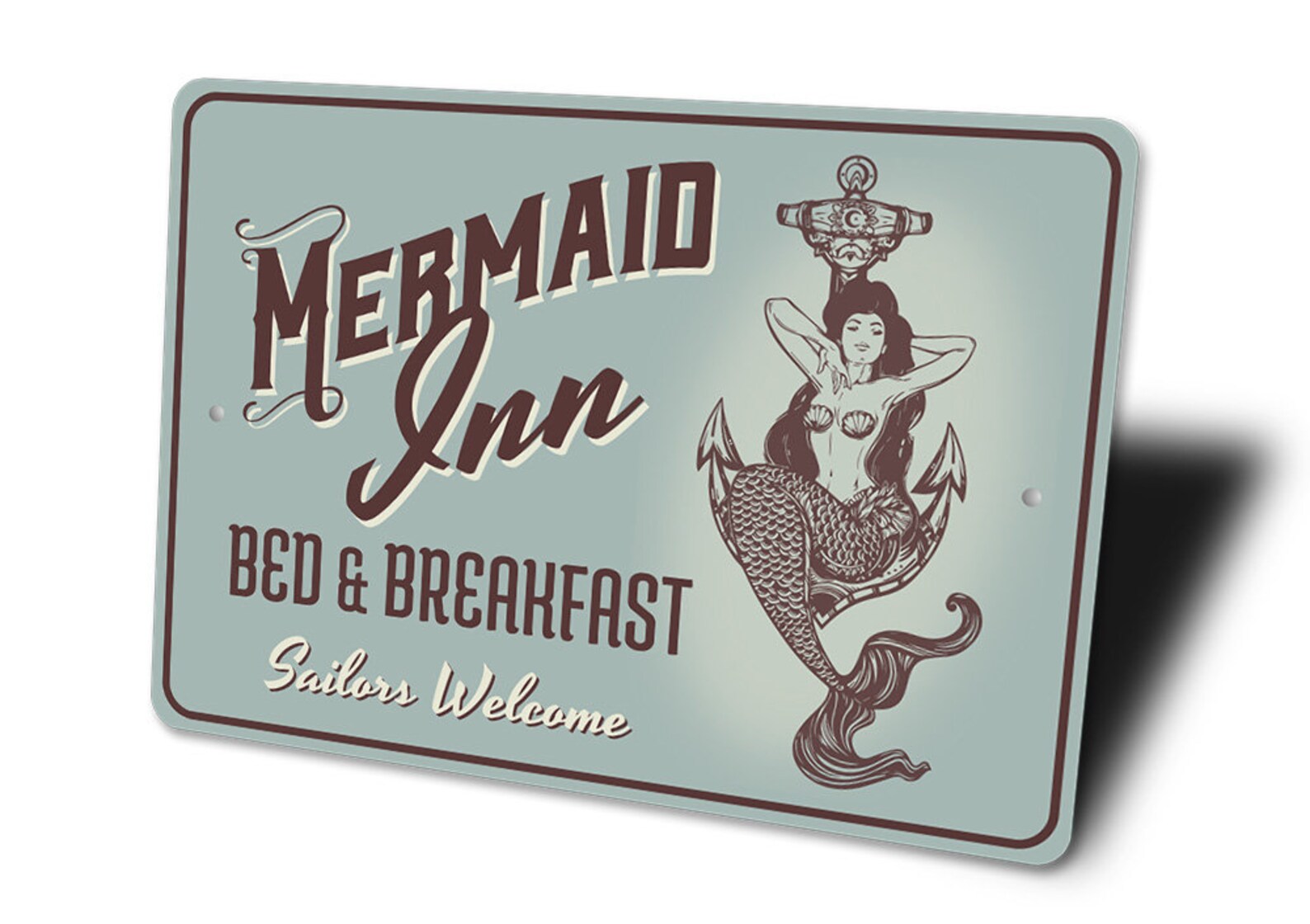 Mermaid Inn Sign Mermaid Decor Sign Mermaid Lovers Metal - Etsy