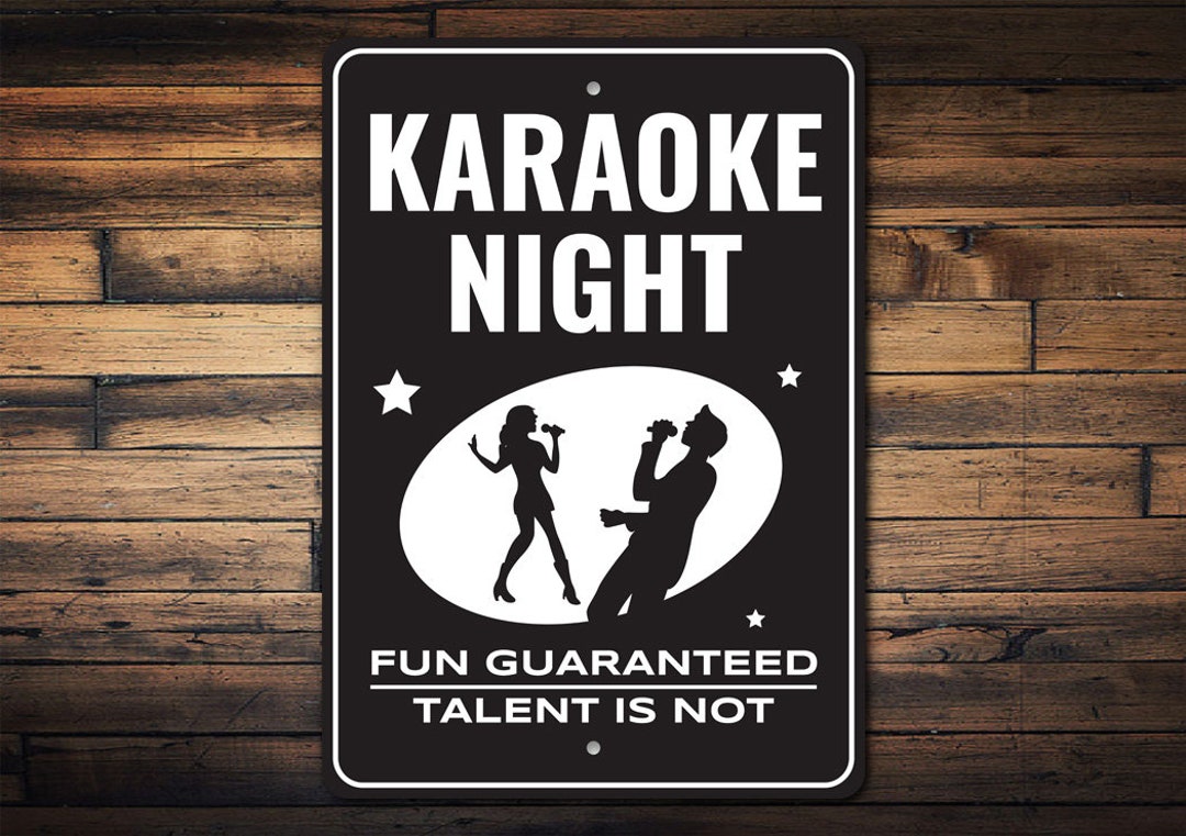 Karaoke Night Sign, Karaoke Decor, Funny Karaoke Sign, Karaoke Party ...