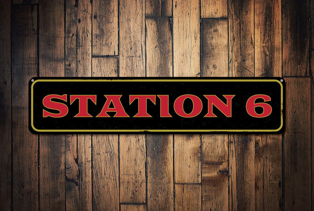 Station Number Sign, Personalized Fire Department Sign, Metal Firehouse ...