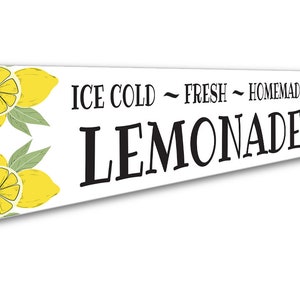 Ice Cold Lemonade Sign, Lemonade Sign, Fresh Lemonade, Summertime ...