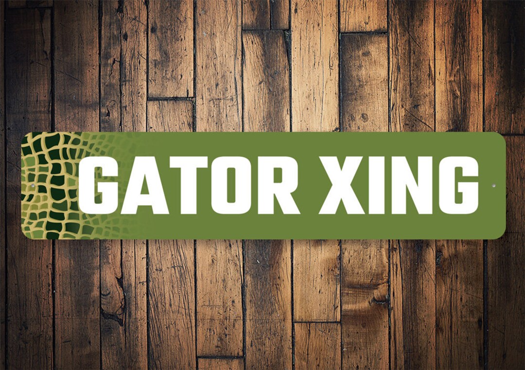 Gator Crossing Sign, Gator Lover, Gator Decor, Zoo Sign, Zoo Animals ...