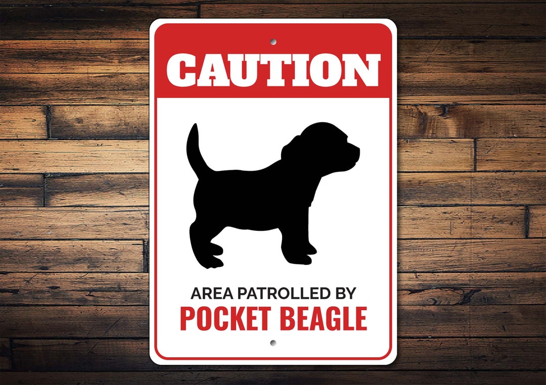 Pocket Beagle Dog Sign, Caution Dog Sign, Pocket Beagle Lover, Dog ...