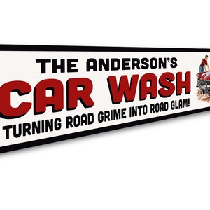Family Car Wash Sign, Car Wash Sign, Custom Garage Sign, Home Car Wash ...