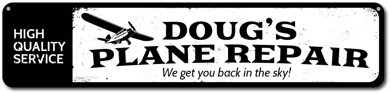 Plane Repair Sign Personalized High Quality Service Airplane | Etsy