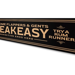 Speakeasy Rum Runner, Rum Runner, Bootlegger Sign, Bootlegger ...