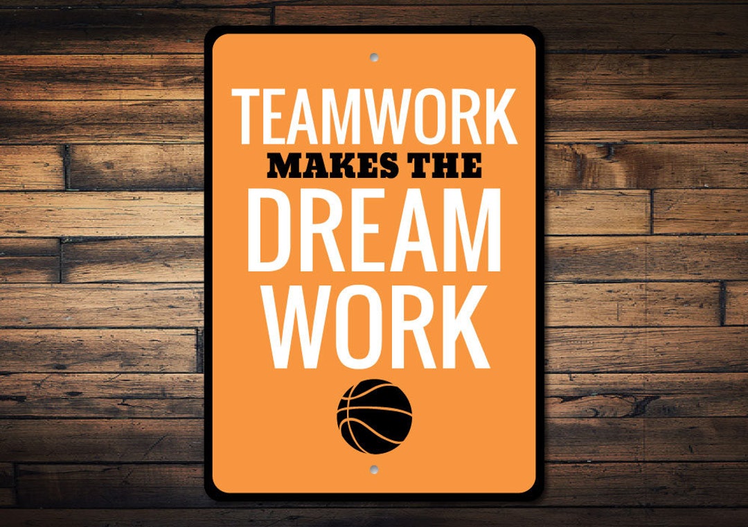 Teamwork Sign, Teamwork Phrase Sign, Teamwork Decor, Locker Room Sign ...