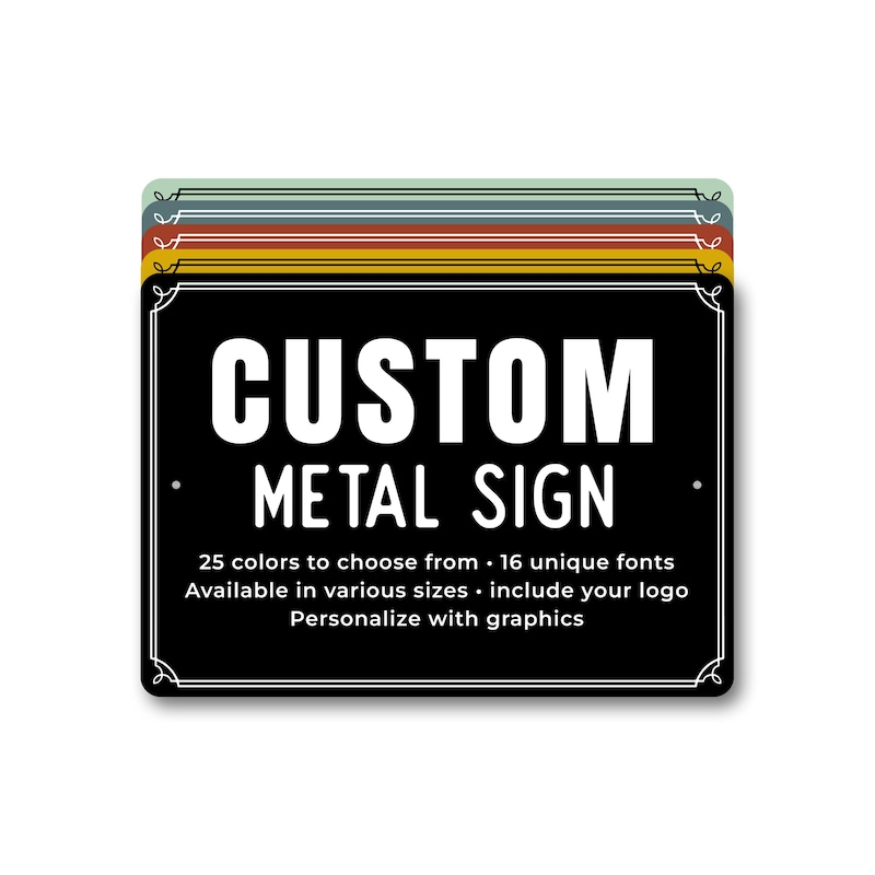 Custom Metal Signs - Etsy