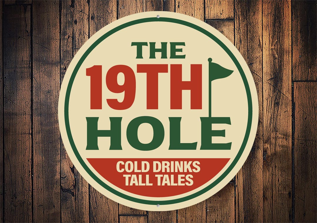 19th Hole Metal Sign, Golf Bar Sign, Golf Cabin Decor, Golf Lover Gift ...