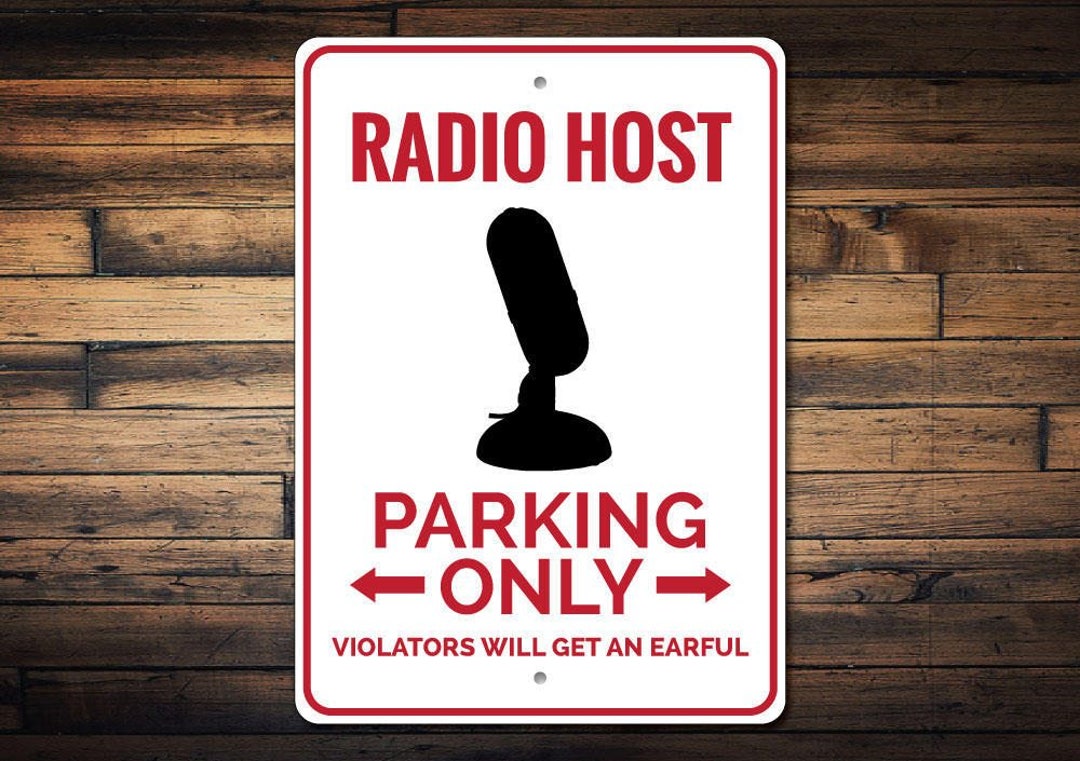 Radio Host Parking Sign, Radio Host Sign, Radio Host Gift for Radio ...