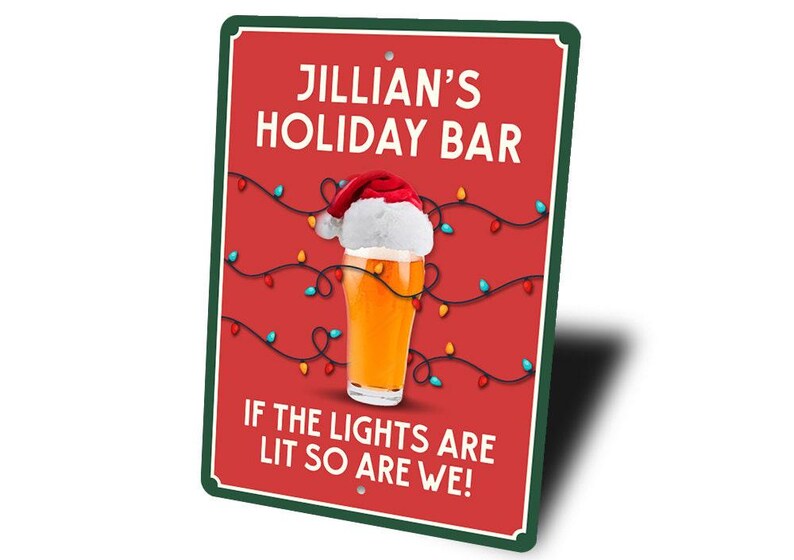 Custom Christmas Bar Sign, Christmas Sign, Family Christmas Sign ...