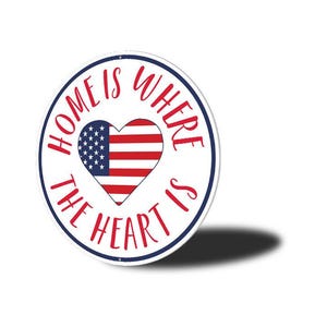 Home Heart Sign, USA Home Sign, American Lovers, American Sign, Sign ...