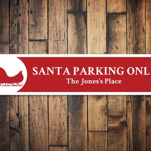 Santa Parking Sign, Custom Merry Christmas Sign, Santa Decor, Christmas ...