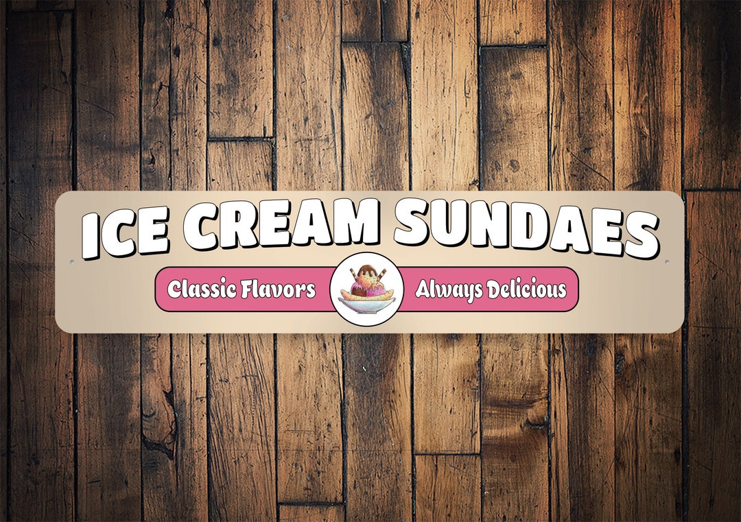Ice Cream Sundae Sign, Ice Cream Sundae, Sundae Fun Day, Frozen Treat ...
