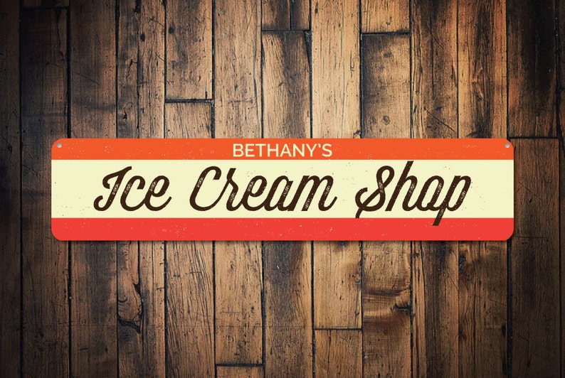 Ice Cream Shop Sign Personalized Ice Cream Store Name Sign | Etsy