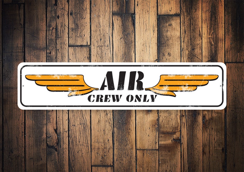 Air Crew Only Sign Air Crew Only Hangar Decor Hangar Sign - Etsy UK