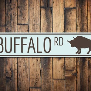 Buffalo Rd Sign, Custom Lake House Street Sign, Metal Buffalo Road Sign ...
