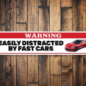 Fast Car Garage Sign, Corvette Drivers, Funny Vette Gift, Decor for Vette, Corvette Lovers, Fast ...