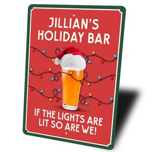 Custom Christmas Bar Sign, Christmas Sign, Family Christmas Sign ...