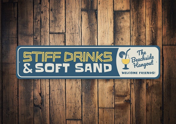 Stiff Drinks & Soft Sand Beach Cocktail Bar Beach House - Etsy