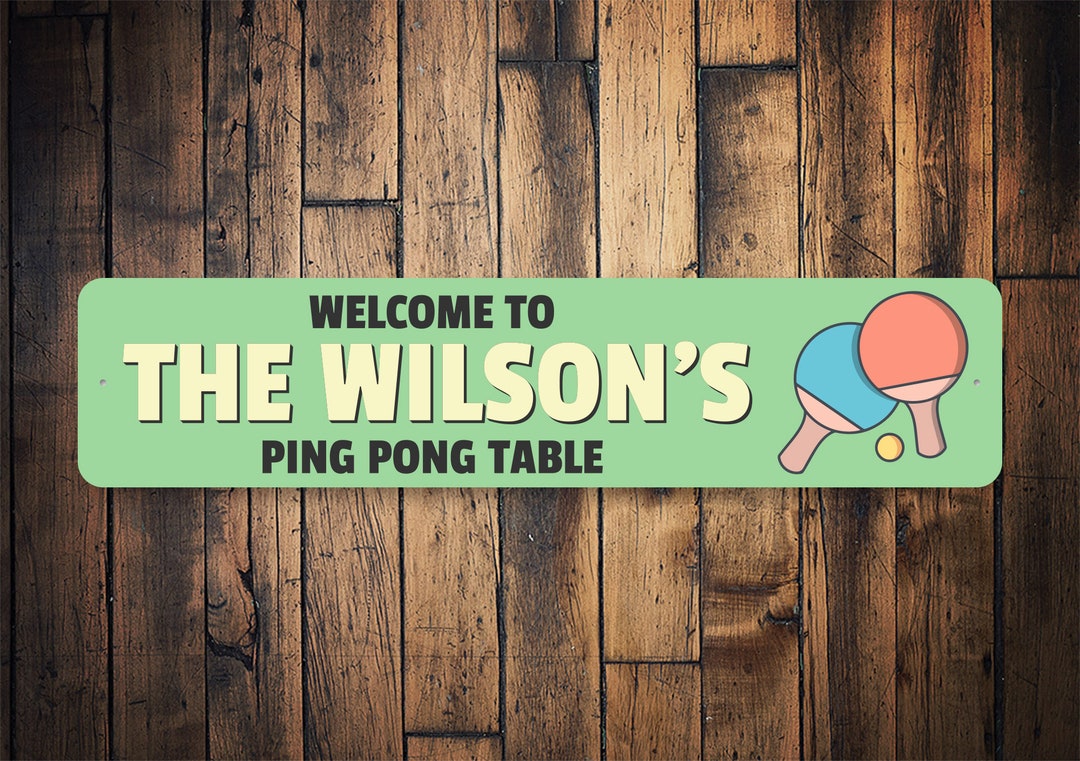 Custom Ping Pong Sign, Family Game Room, Sign for Ping Pong, Ping Pong ...