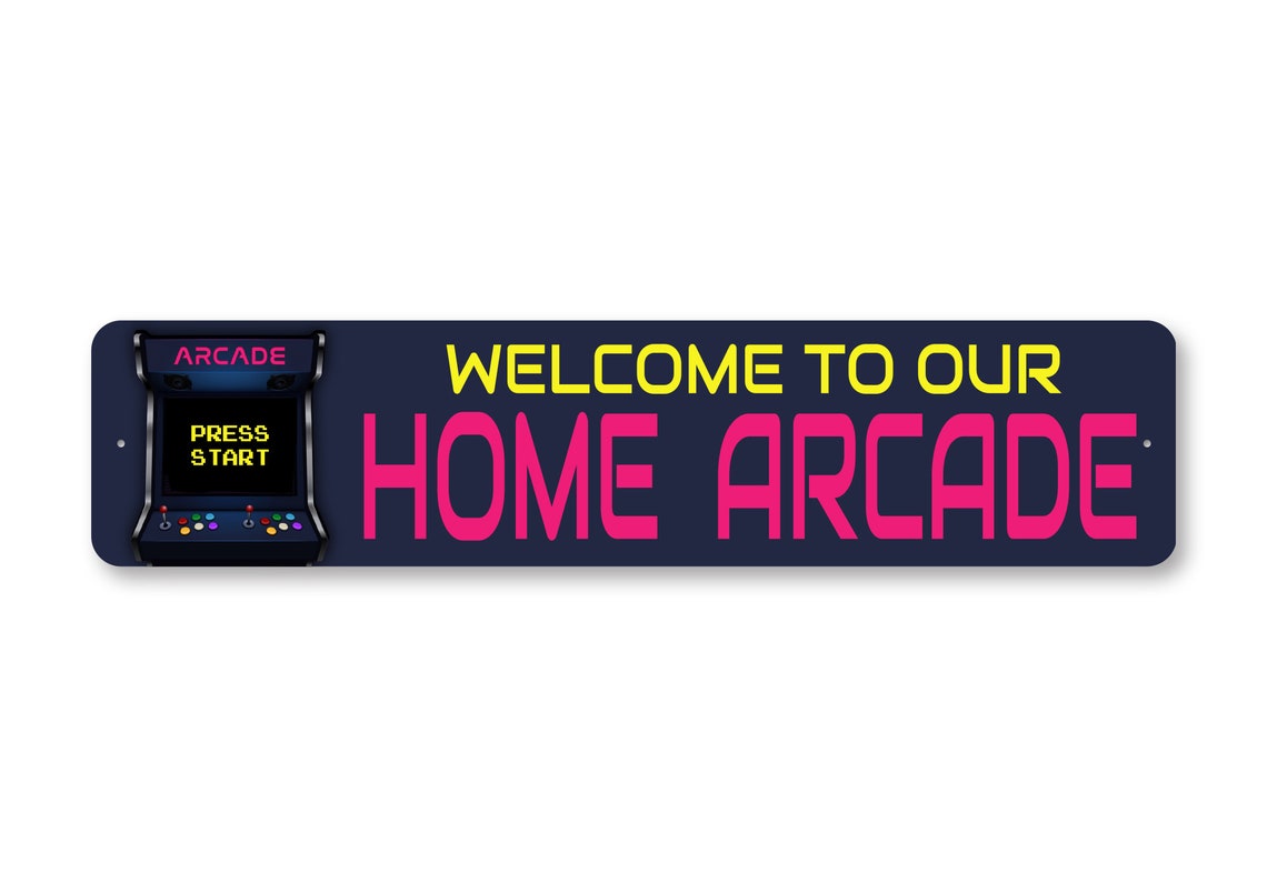 Welcome to Our Arcade Sign Arcade Signs Gaming Lover Gift - Etsy