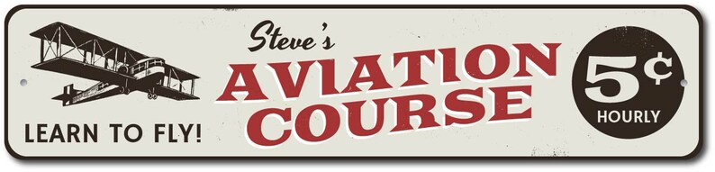 Aviation Course Sign Pilot Gift Airplane Pilot Sign - Etsy