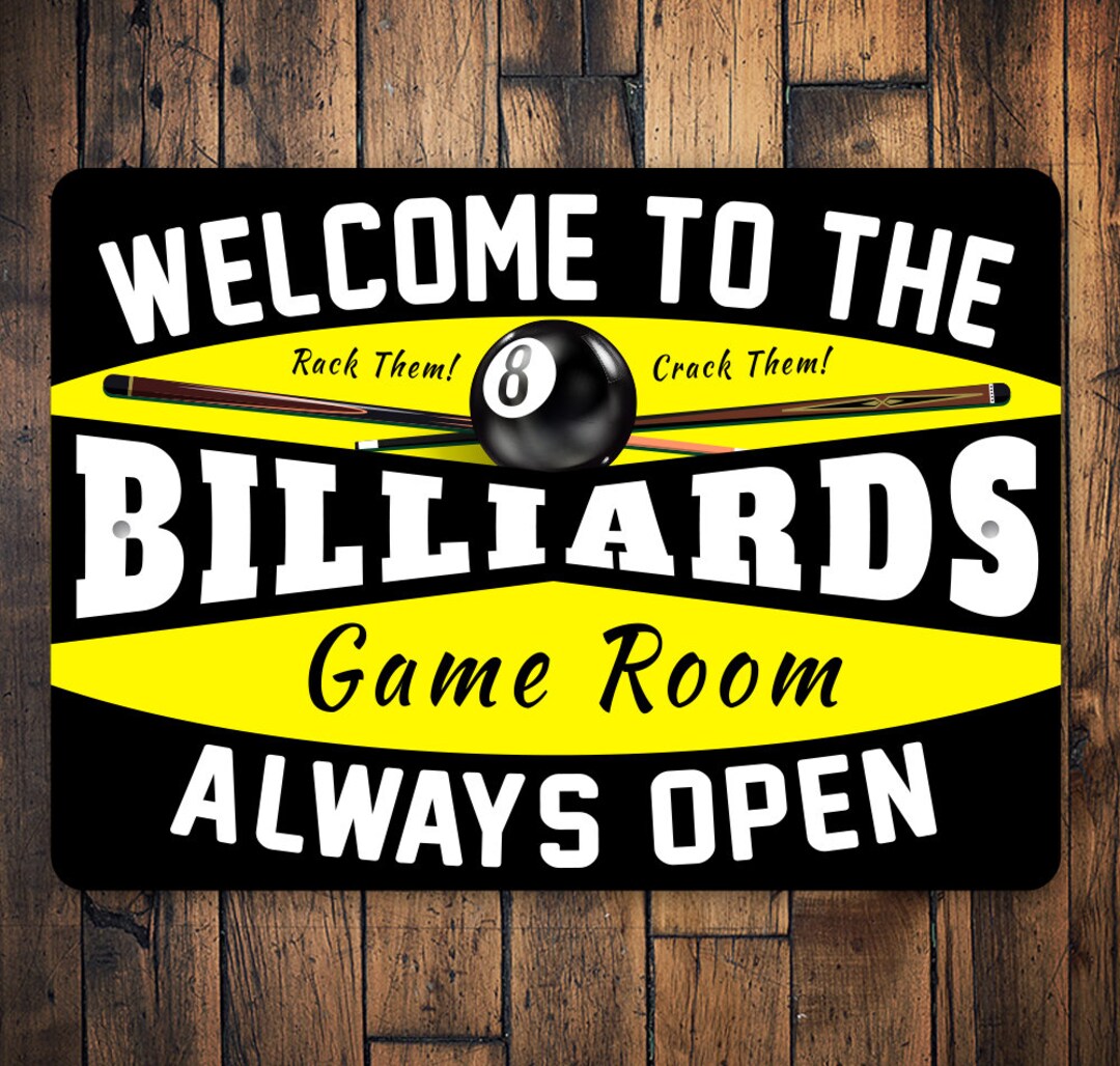 Retro Billiards Sign, Custom Vintage Billiard Gift, Billiards Gift ...