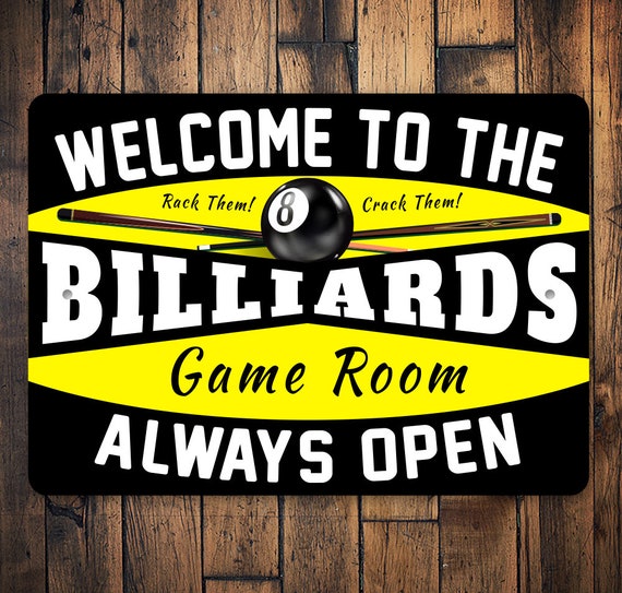 Retro Billiards Sign Custom Vintage Billiard Gift Billiards | Etsy