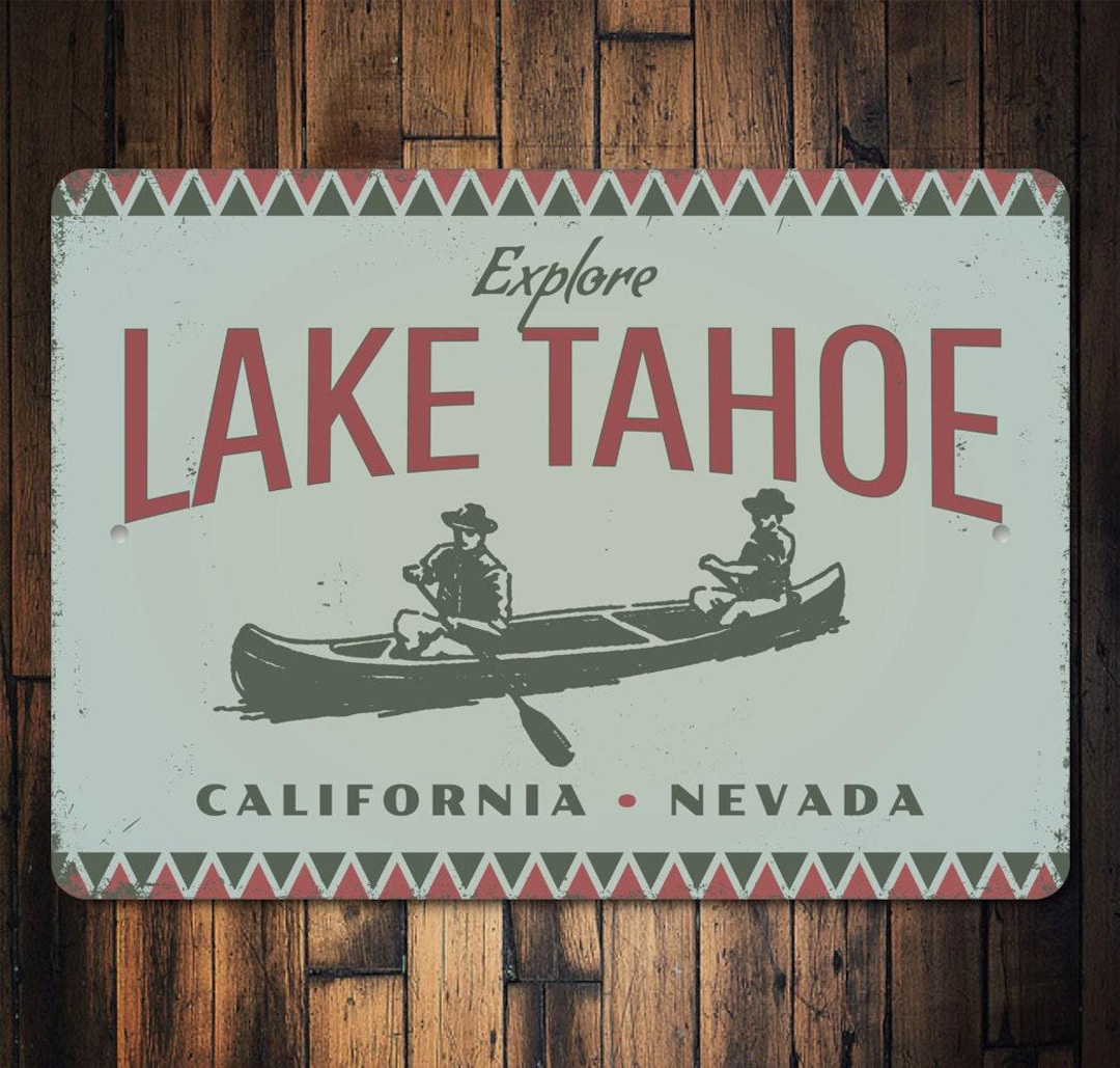 Explore Lake Tahoe Sign, Custom Sign, Lake Signs, Lake House Decor ...