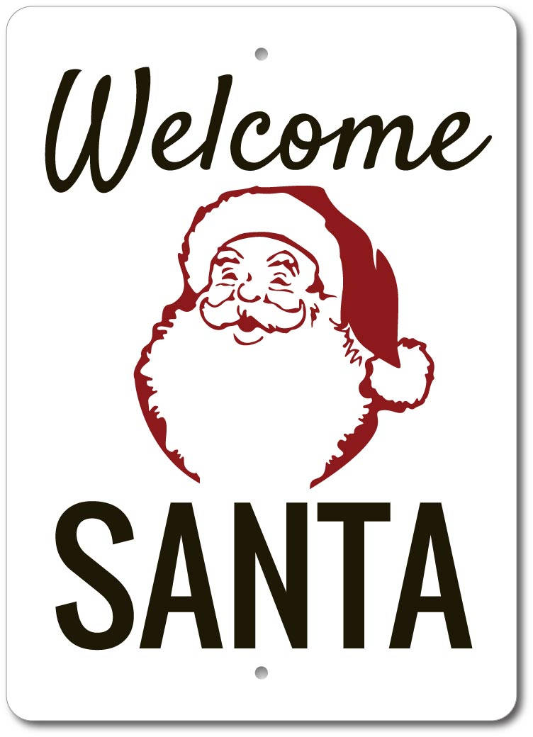 Welcome Santa Sign Welcome Santa Decor Santa Lover Gift | Etsy