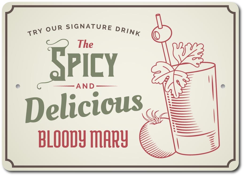 Bloody Mary Sign Bloody Mary Decor Bloody Mary Bar Sign - Etsy