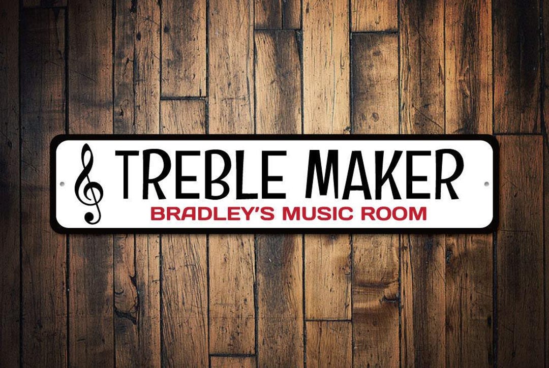 Treble Maker Sign, Treble Clef Decor, Gift for Musician, Music Room ...