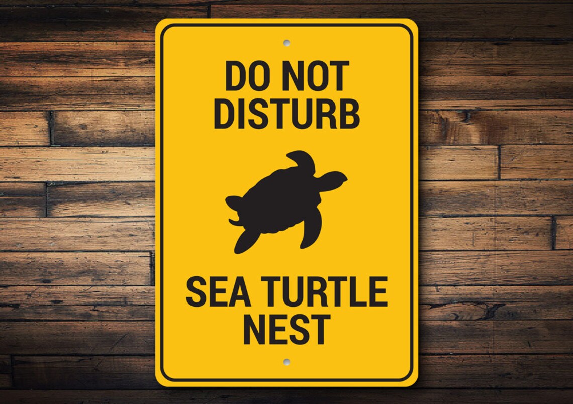 Sea Turtle Nest Do Not Disturb Sign Sea Turtle Decor Metal - Etsy