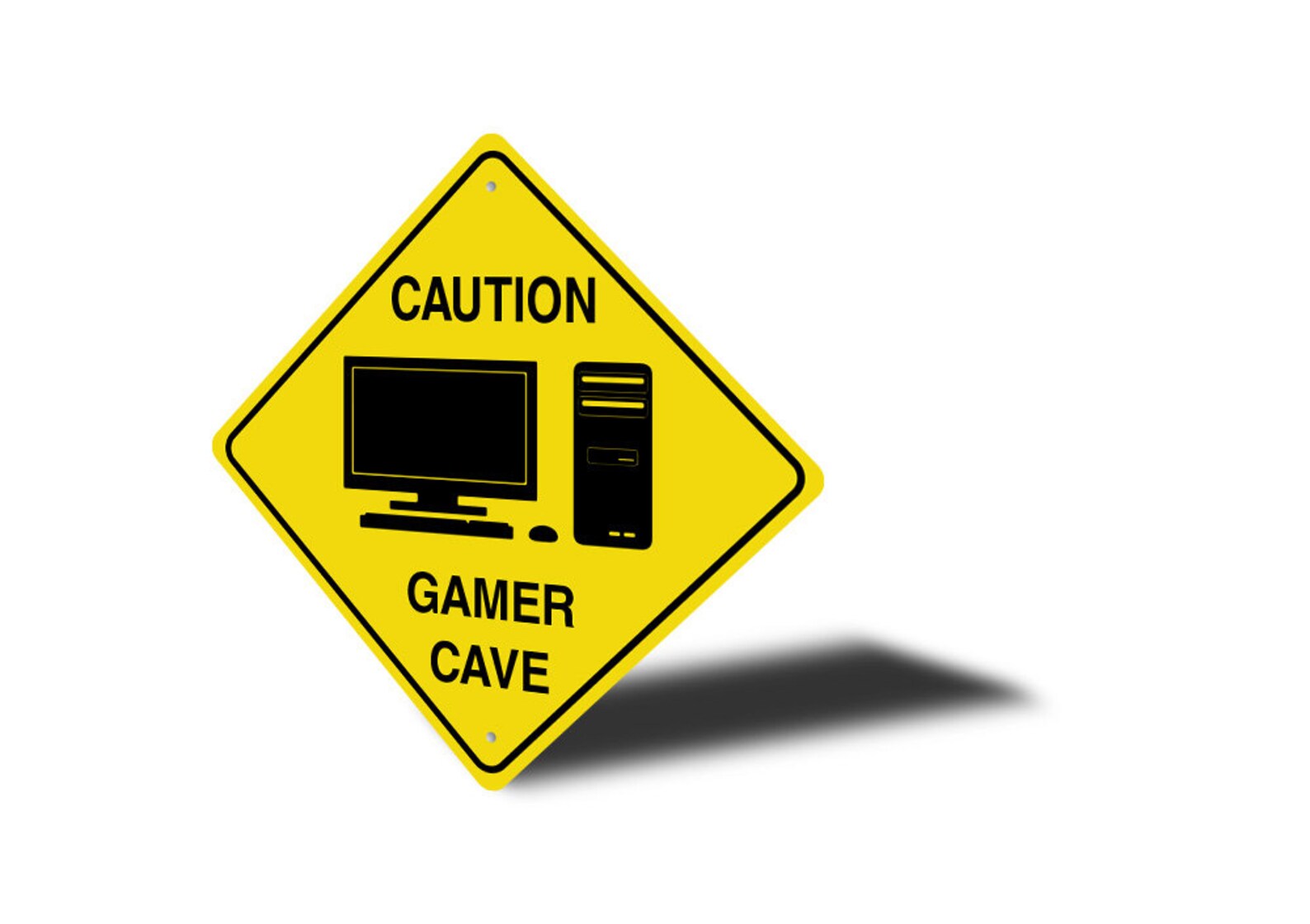 Caution Gamer Sign, Gamer Cave Sign, Custom Gamer Sign, Gamer Decor ...