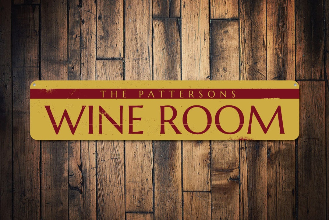 Wine Room Sign, Personalized Family Name Bar Sign, Wine Lover Sign ...